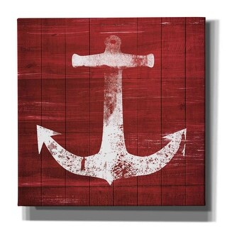 Epic Graffiti 'Red and White Anchor' by Linda Woods, Canvas Wall Art ...