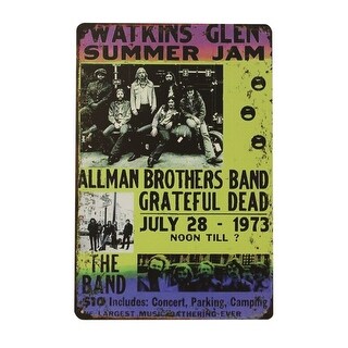 Allman Brothers Band Grateful Dead Metal Tin Sign 8" x 12" - 8" x 12 ...