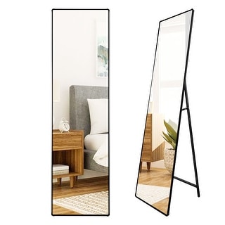 Full Body Mirror Hanging or Leaning Against Wall, Bedroom Mirror ...