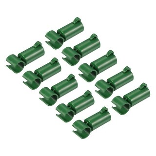 10Pcs 2.28" Long Plastic Plant Stakes Connector Pipe Joint Buckle Clips ...