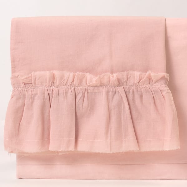 Lisabela Pink Cotton Ruffle Sheet Set - Bed Bath & Beyond - 35291885
