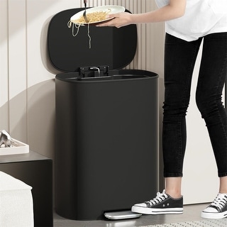 13 Gallon 50L Kitchen Foot Pedal Operated Soft Close Trash Can - Bed ...