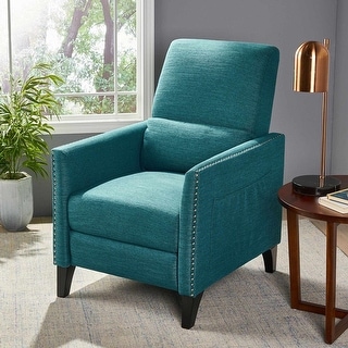 Contemporary Recliner Chair with Push Back Mechanism in Fabric by ...