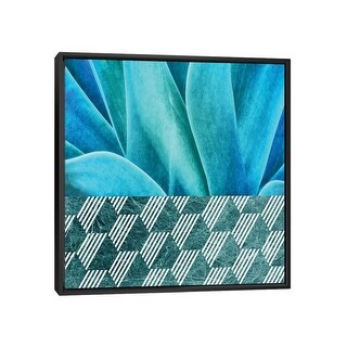 iCanvas "Turquoise Agave on Hexagonal Ceramic Tiles" by amini54 Framed ...