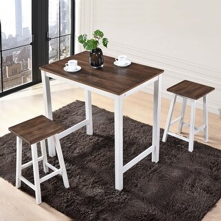 3 Piece Counter Set Hanging Stool Breakfast Nook Dining Chair Sets ...