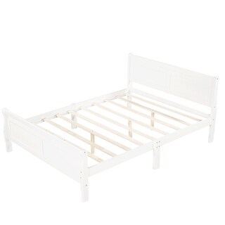Full Wood Bed Frame, Classic Oak Finish, Sturdy & Easy to Clean, Oak ...
