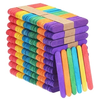 Colorful Wood Craft Sticks, 2.5 Inch Rainbow Wooden Crafts Stick, 500 ...