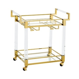 Modern Chrome Kitchen Cart Home Bar Serving Cart 2 Tier Drink Racks ...