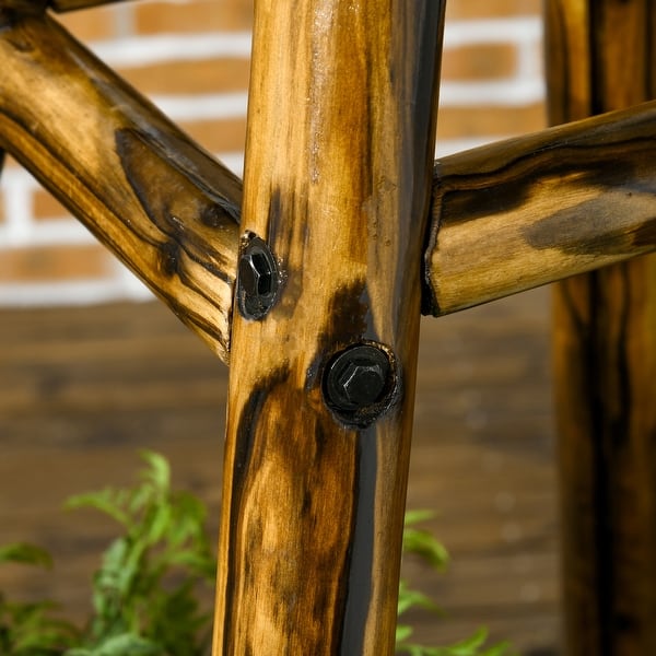 Outsunny Windmill Weathervane with Bottom Shelf, Freestanding Weather ...