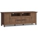 WYNDENHALL Halifax 72 inch Wide Solid Wood Transitional TV Stand - 72"w ...