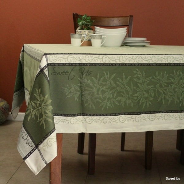 green tablecloth wipeable
