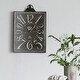 Large Vintage Rectangular Wall Clock with White Numerals, Accent Clock ...