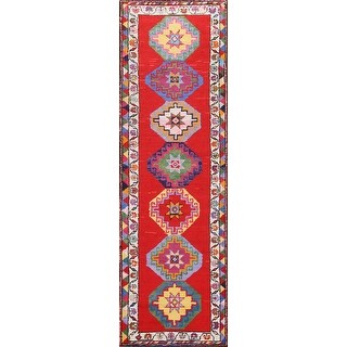 Anatolian Turkish Runner Rug Handmade Red Silk Carpet - 2'11"x 12'3 ...
