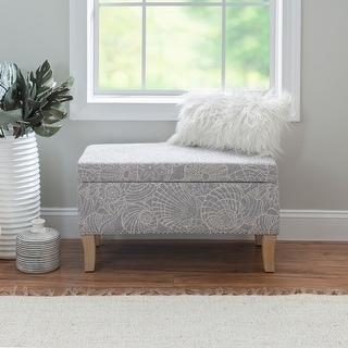 Patrice Stone Upholstered Storage Ottoman Bench - Bed Bath & Beyond ...