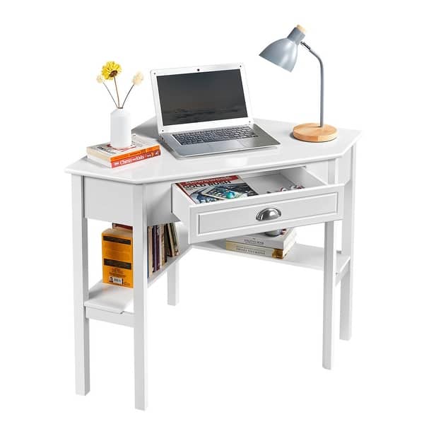 Corner Writing Desk with Storage Drawer - Bed Bath & Beyond - 36077132
