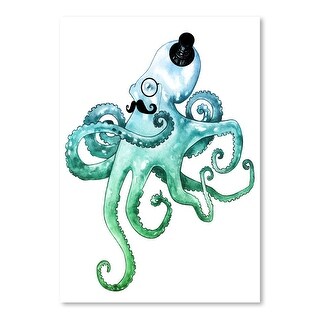 Americanflat - Dapper Octopus by Sam Nagel - 16"x20" Poster Art Print ...