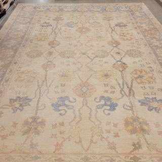 HERAT ORIENTAL Handmade Turkish Oushak Wool Rug - 11'11 x 16'4 - Bed ...