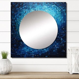 Designart "Pointillism River Majestic Cascade" River Mountain Wall ...