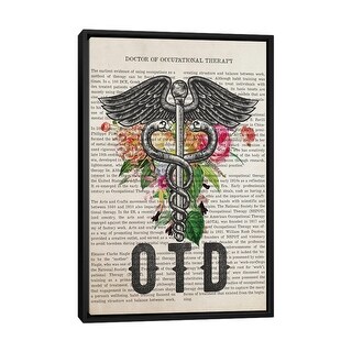 iCanvas "OTD, Doctor Of Occupational Therapy With Flowers" by Aged ...