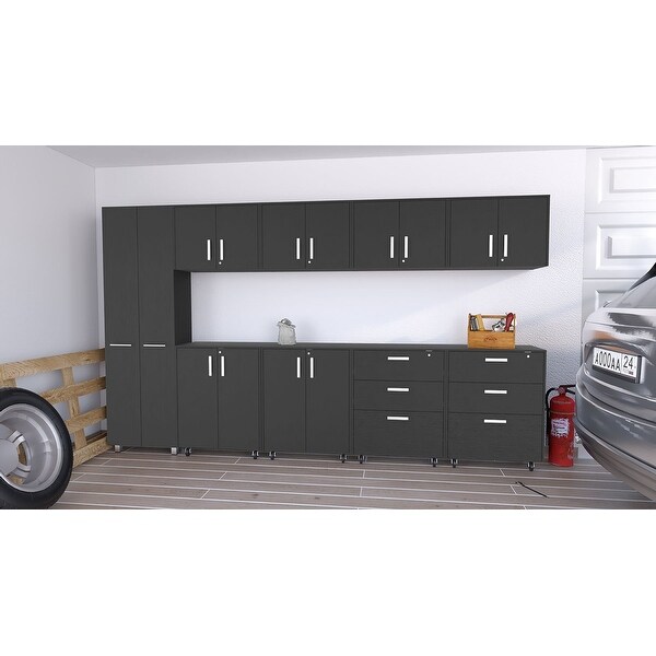 78.7" Large Combo Storage Cabinet Display Bookcase Glass Doors Pantry ...