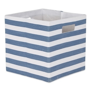 Striped Square Storage Bin - 13" - Blue - Bed Bath & Beyond - 36713790