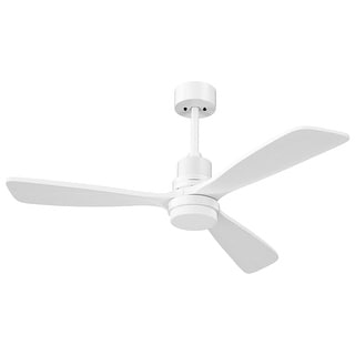 52" White Ceiling Fan with Light Remote Control, Indoor and Outdoor ...