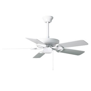 America - 42" Builder Fan - USA - Gloss White Finish - Reversible White ...