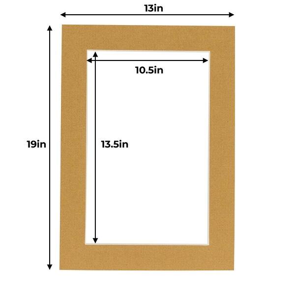 11x14 Mat for 13x19 Frame - Precut Mat Board Acid-Free Rattan Beige ...