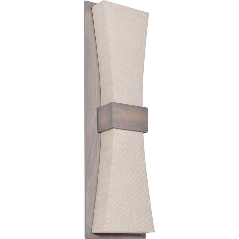 Aberdeen 6-inch Weathered Grey LED Wall Sconce, Jute Shade - Bed Bath ...