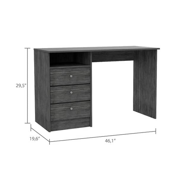 Gray Computer Desks with 4 Storage Drawers Home Office Writing Desk ...