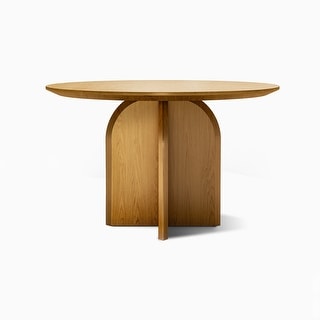 Moasis 39 inch Round Wooden Farmhouse Dining Table for 4 People - On ...