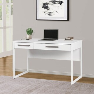 Writing Desk with Drawers and Shelves for Home Office, Study Table ...