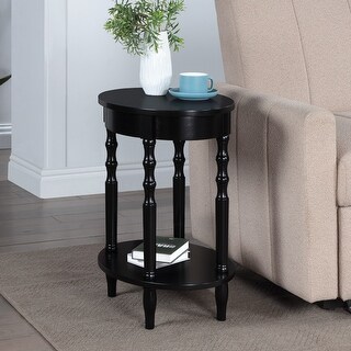 Convenience Concepts Classic Accents Brandi Oval End Table with Shelf ...