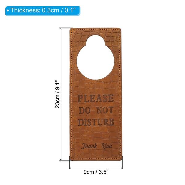 Do Not Disturb on Front/Make Up Room on Back Door Hanger Sign Brown ...