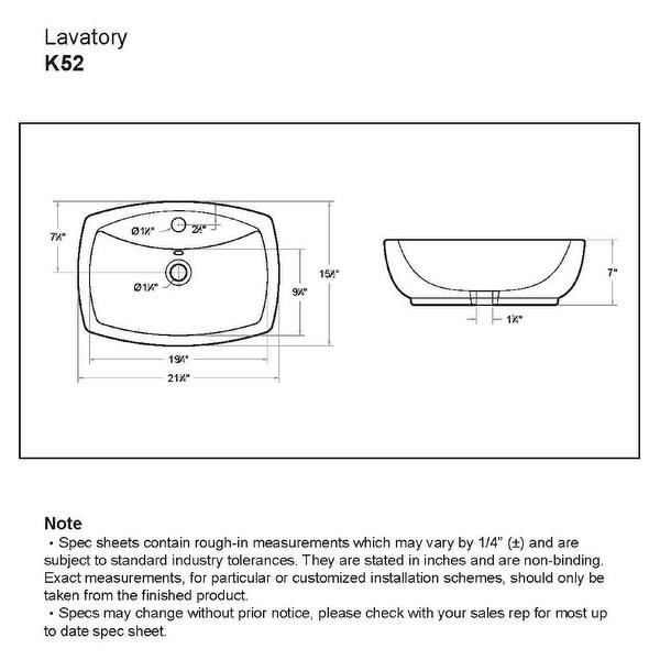 Marino K52, 22x15 Rectangle Above the Counter Ceramic Bathroom Vanity Vessle Sink, Modern Style ...