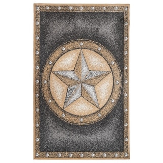 Furnish My Place Texas Star Rug - Grey, Novelty Star Rug - Bed Bath ...