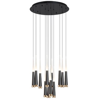 PageOne Lighting Comet 12 Head Satin Dark Gray Finished LED Chandeliers ...