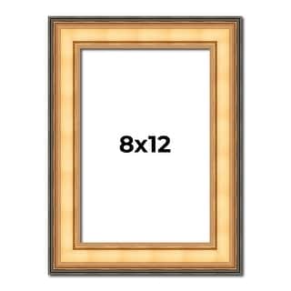 8x12 Frame Gold Plein Aire Solid Wood Picture Frame Width 2 Inches ...