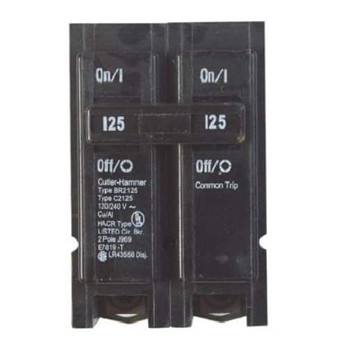 Eaton BR2125 Main Double Pole Circuit Breaker, 2", 125 Amp - Bed Bath ...