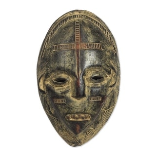 Novica Handmade Rustic Cross African Wood Mask - Bed Bath & Beyond ...