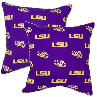 LSU Tigers 16" x 16" Decorative Pillow Pair - Bed Bath & Beyond - 38946975
