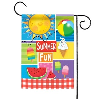 Red and Yellow Summer Fun Outdoor Garden Flag 18" x 12.5" - Bed Bath ...