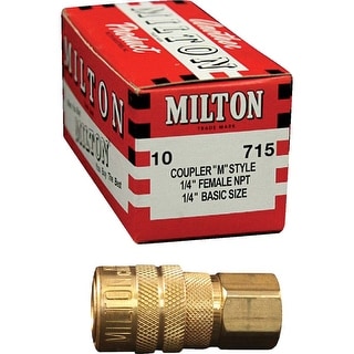 Milton Kwik Change M-Style 1/4 In. Female NPT Coupler (10-Pack) Pack of ...