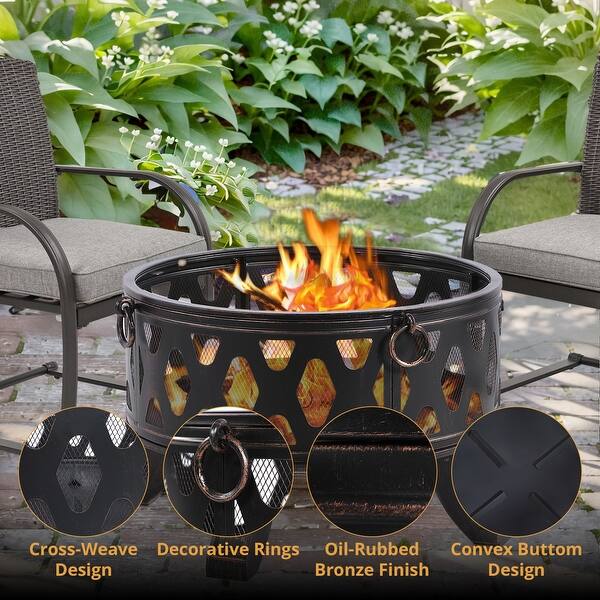portable fire pit mesh