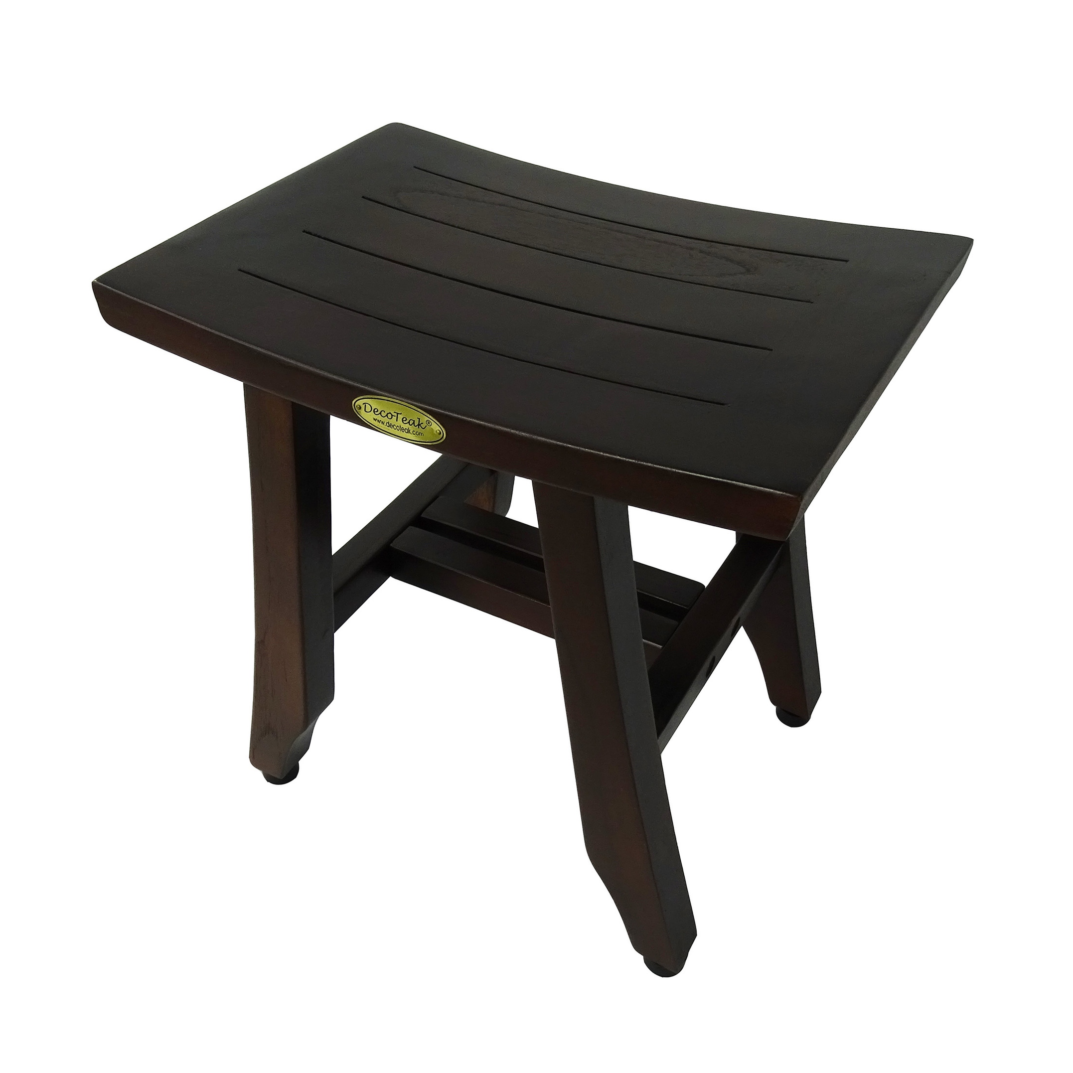 Compact Decoteak Satori 14 Bathroom Teak Shower And Shaving Stool Woodland Brown Finish Bed