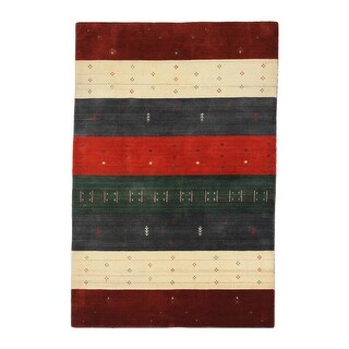 Canvello Hand Made Casual All Over Indo Gabbeh Rug - 3'11'' X 5'11 ...