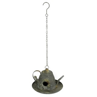 Metal Hanging Teapot Bird House Decorative Garden Decor 10.5 Inch - 25. ...
