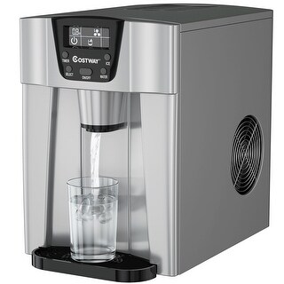 2 In 1 Ice Maker Water Dispenser Countertop 36Lbs/24H LCD Display ...
