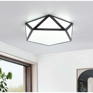 Modern Geometric LED Flush Mount Ceiling Light - Bed Bath & Beyond ...
