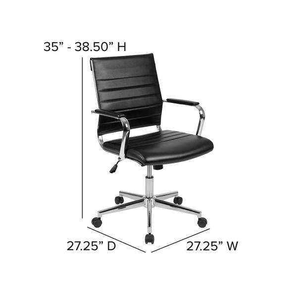 Offex 5 Piece Cherry Oval Conference Table Set with 4 Black LeatherSoft ...